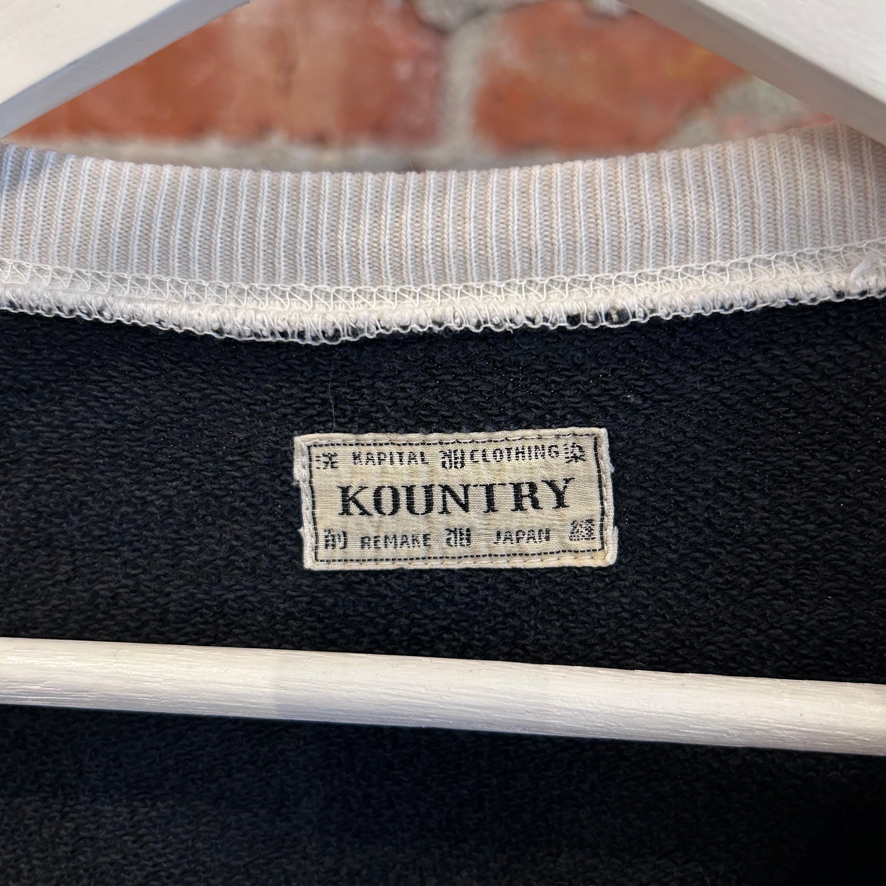 KAPITAL TWO TONE SKELETON CREWNECK ‘WHITE/BLACK’ – Sadō Room