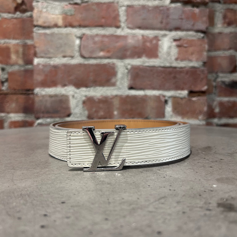 LOUIS VUITTON EPI LEATHER LOGO BUCKLE BELT ‘CREAM/TAN’ – Sadō Room