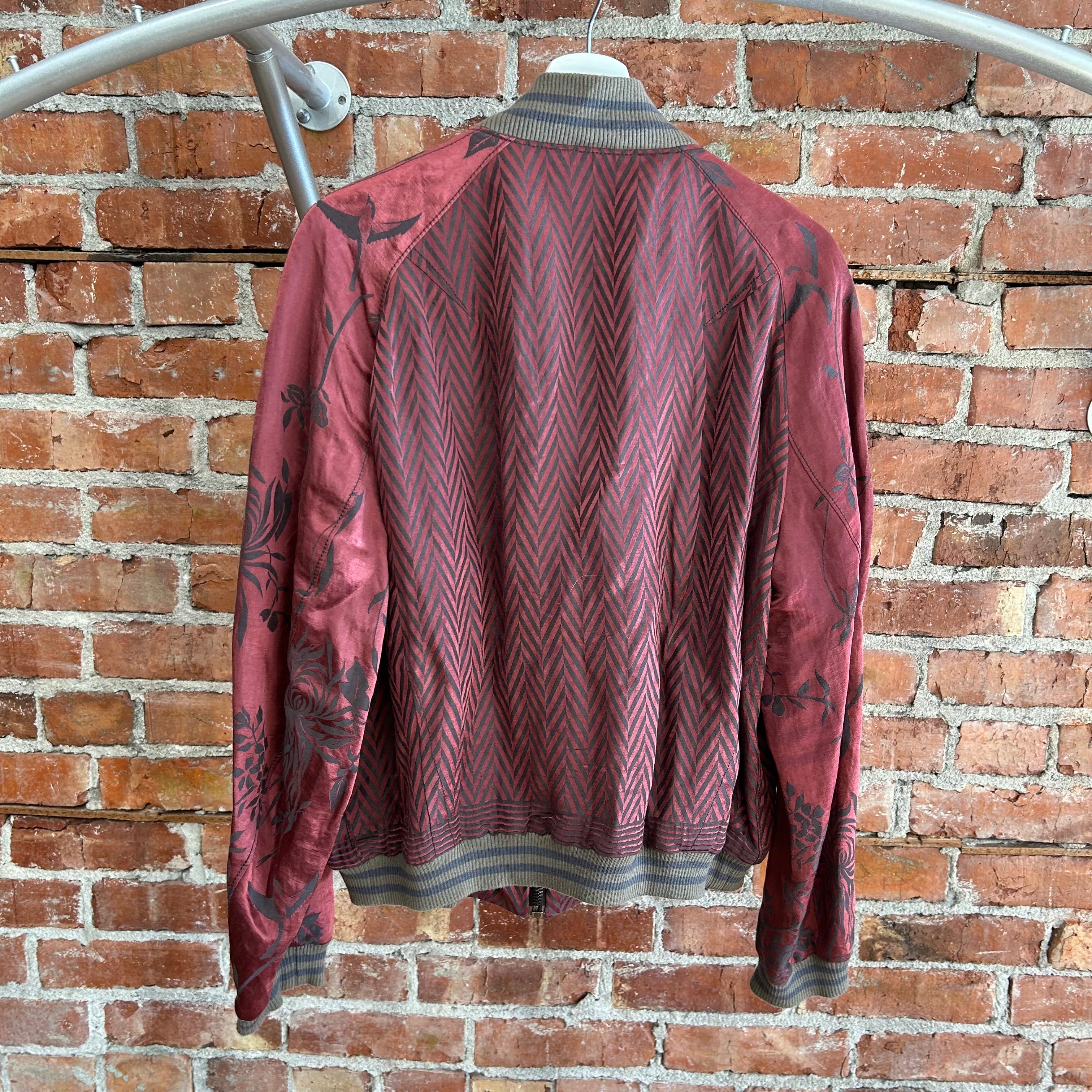 HAIDER ACKERMAN CHEVRON FLORAL BOMBER ‘RED’ – Sadō Room